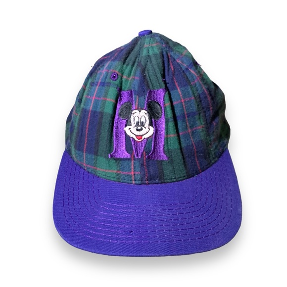 Disney | Accessories | Vintage 9s Goofys Hat Disney Mickey Mouse Plaid ...